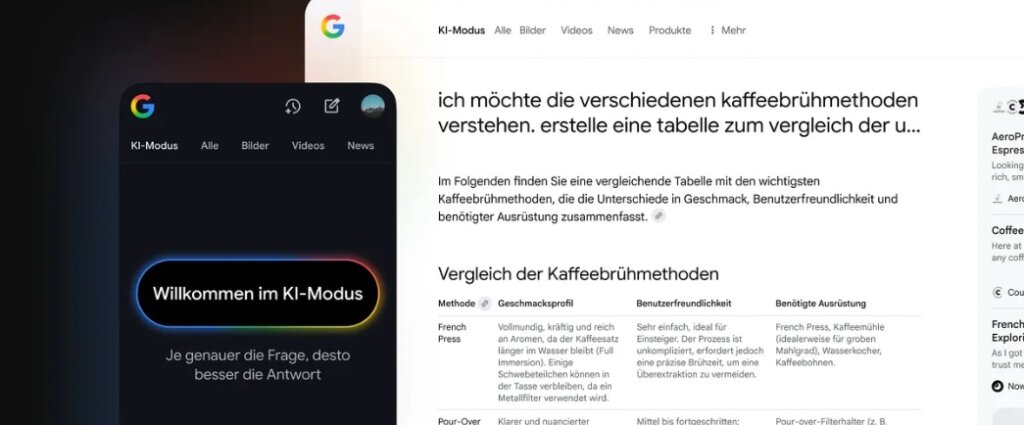 Google KI-Modus startet in Deutschland, Österreich und der Schweiz ...
